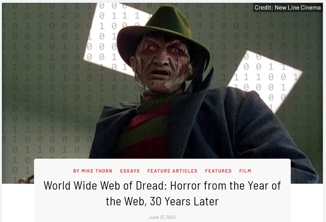 “World Wide Web of Dread: Horror from the Year of the Web, 30 Years ...